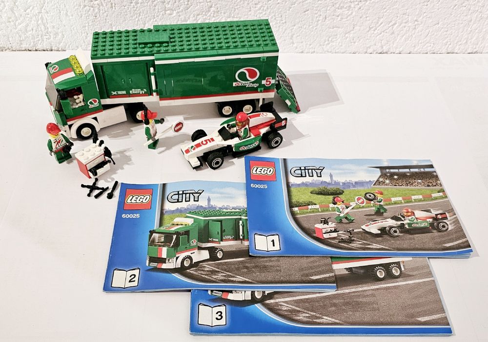 LEGO CITY 60025 FORMEL 1 RENNTEAM LASTWAGEN MIT RENNWAGEN (Gebraucht ...