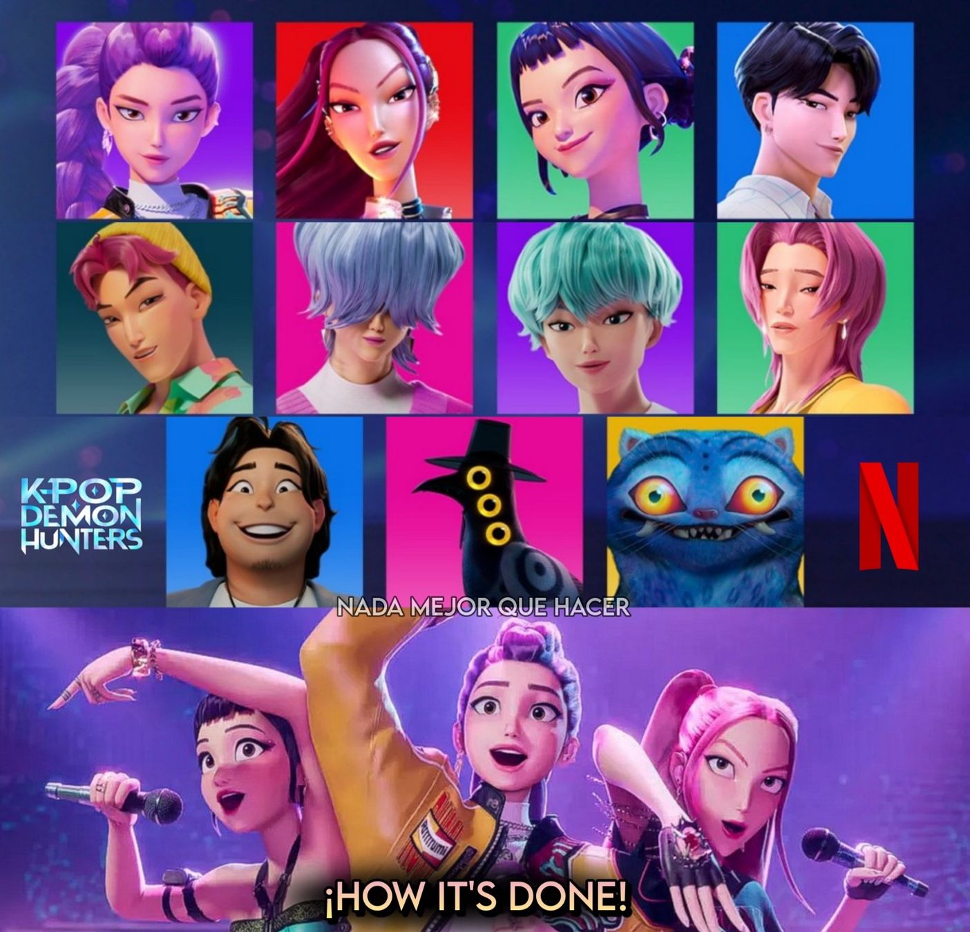 KPOP Demon Hunters Haarzopf Lila / HUNTR/X / HUNTRIX (Neu und ...