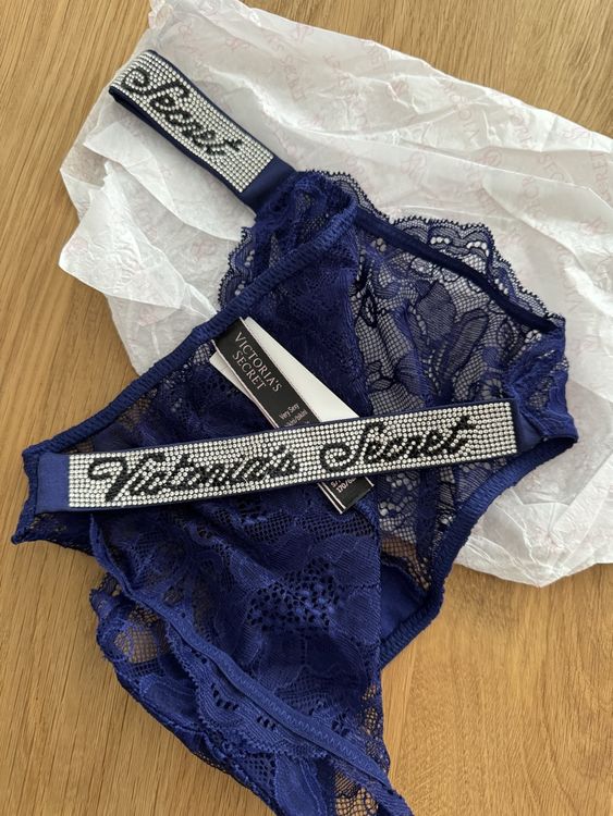 Victorias Secret Unterwäsche blau mit Glitzer Rand | Kaufen auf Ricardo