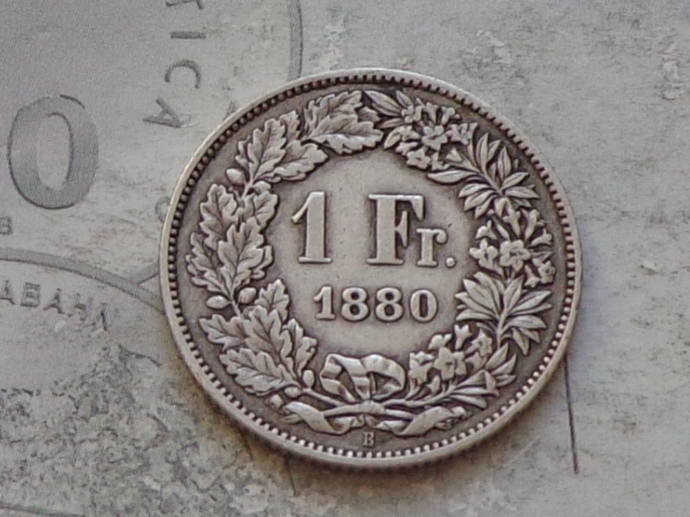 1 Fr. 1880 B - Très belle pièce RARE (Gebraucht) in Pully für CHF 49 – mit Lieferung auf Ricardo ...