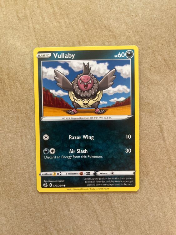Carte Pokemon Vullaby - Fusion Strike - EN (D'occasion) à Vernayaz pour ...