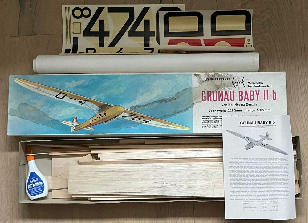 Krick Grunau Babby II b vintage kit (Neu und originalverpackt) in Jussy ...