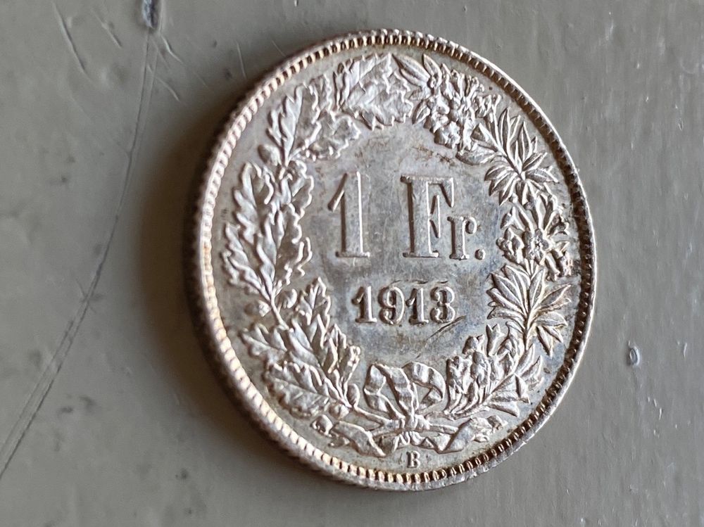 Top Erhaltung 1 Franken 1913 unz. oder fast (Neu (gemäss Beschreibung)) in Zürich für CHF 17.5 ...