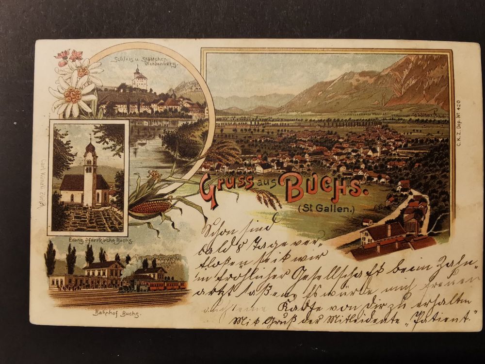 Litho Buchs SG Berneck Diepoldsau Mehrbildkarte (Gebraucht) in Rheineck für CHF 28 – mit ...