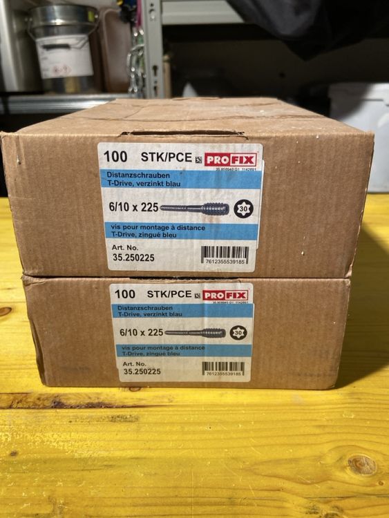 200 Distanzschrauben 6/10 x 225mm PROFIX neu (Neu (gemäss Beschreibung ...