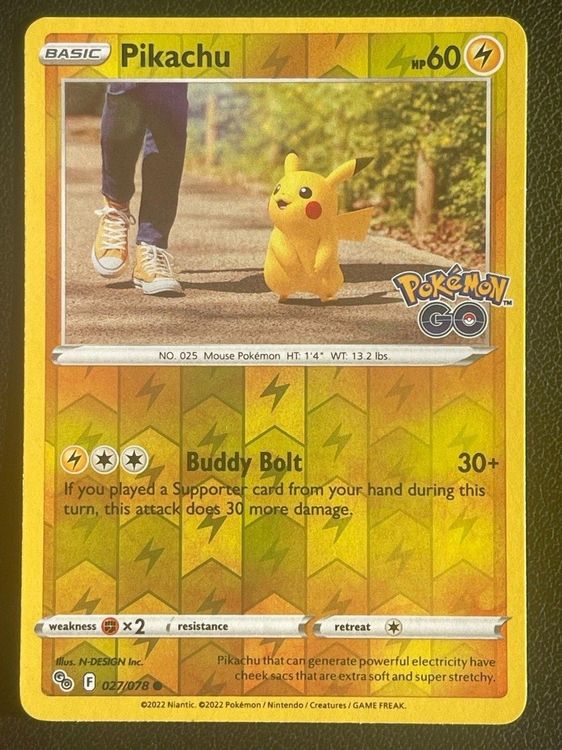 Pikachu 027/078 Reverse Holo Pokémon GO (Neu (gemäss Beschreibung)) in ...