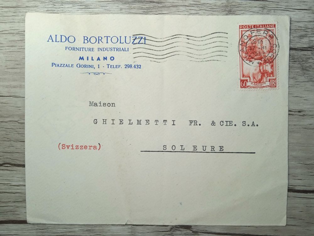 TR43 Enveloppe + Timbre Italie 1953 | Kaufen auf Ricardo