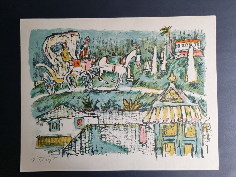 ALOIS CARIGIET LITHOGRAPHIE VON HAND SIGNIERT AUFLAGE 200 (Gebraucht) in Gersau für CHF 85 – mit ...