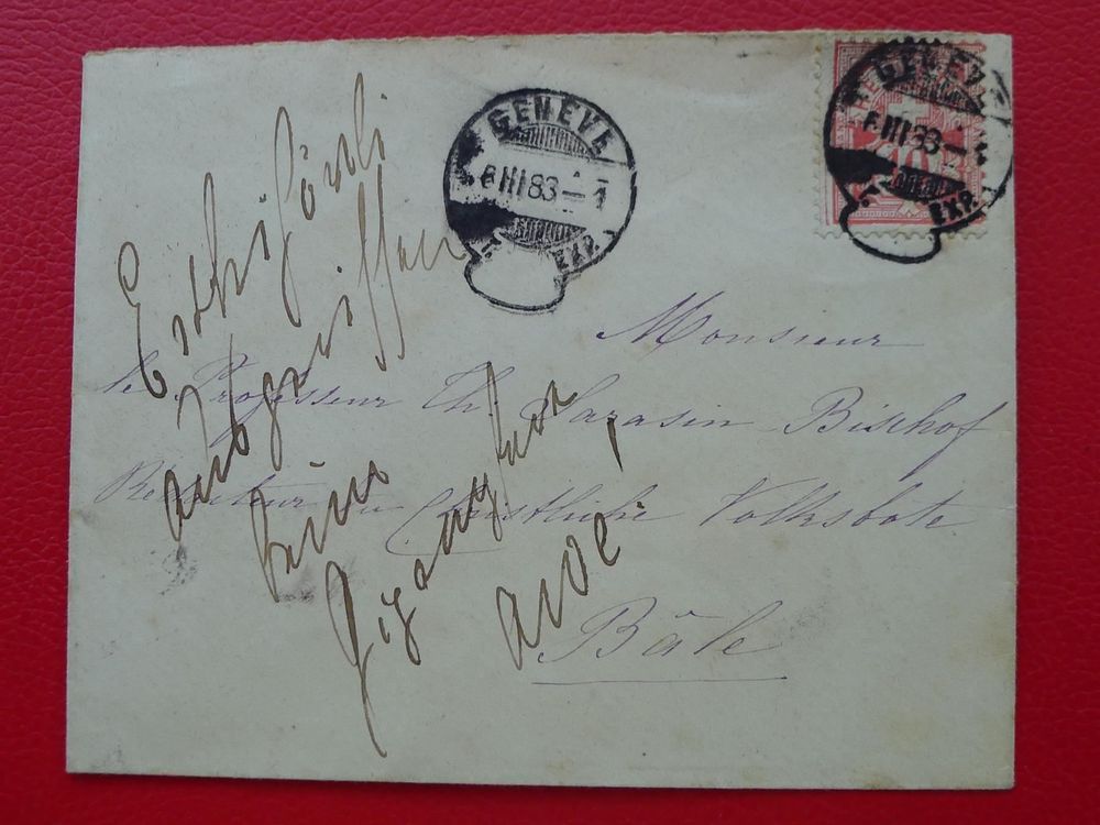 1883: Ziffer: 61Aa auf Brief mit Sackstempel: GENEVE (Neu und ...