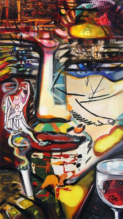 Gemälde DER MÄZEN II Kunst Bilder Malerei, K. Namazi (Neu und originalverpackt) in Dresden für ...