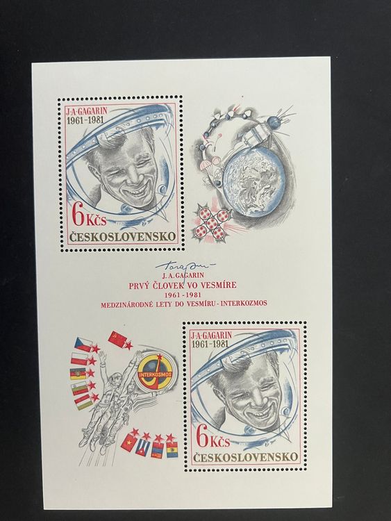 1981 Czechoslovakia spaceflight Yuri Gagarin** Luxus (D378) (Neu ...