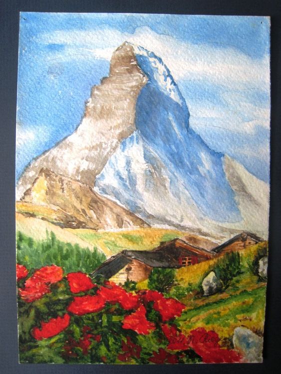 Orig. Aquarell Matterhorn (Gebraucht) in Pratteln für CHF 55 – mit Lieferung auf Ricardo kaufen