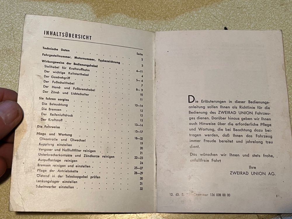 buch, heft, zweirad union typ 136 und typ 166, 1963 (Gebraucht) in ...