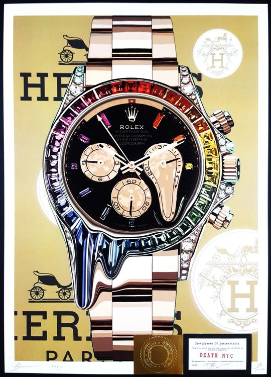 Death NYC Ltd Ed Graffiti Pop Art Druck Hermes Rolex Daytona (Neu ...