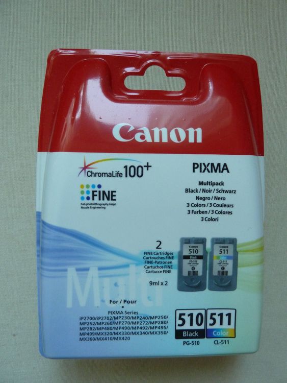 Druckerpatrone Canon 510/511 (schwarz/color) (Neu und originalverpackt ...