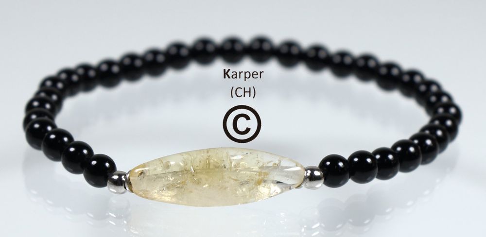 Onyx, Citrin Armband / Bracelet Onyx, Citrine, S 925 Rho (Neu und originalverpackt) in Neuchâtel ...