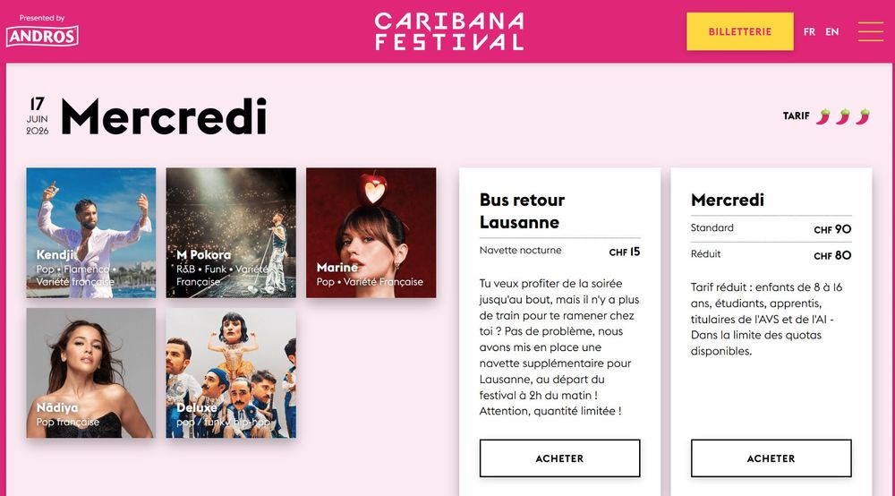 1 Billet Caribana Festival 2026 Mercredi 17 Juin 2026 (Gebraucht) in ...