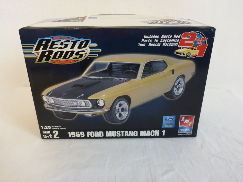 Modellbau AMT Resto Rods 2 kits in1 Ford Mustang Mach 1 1969 | Kaufen ...