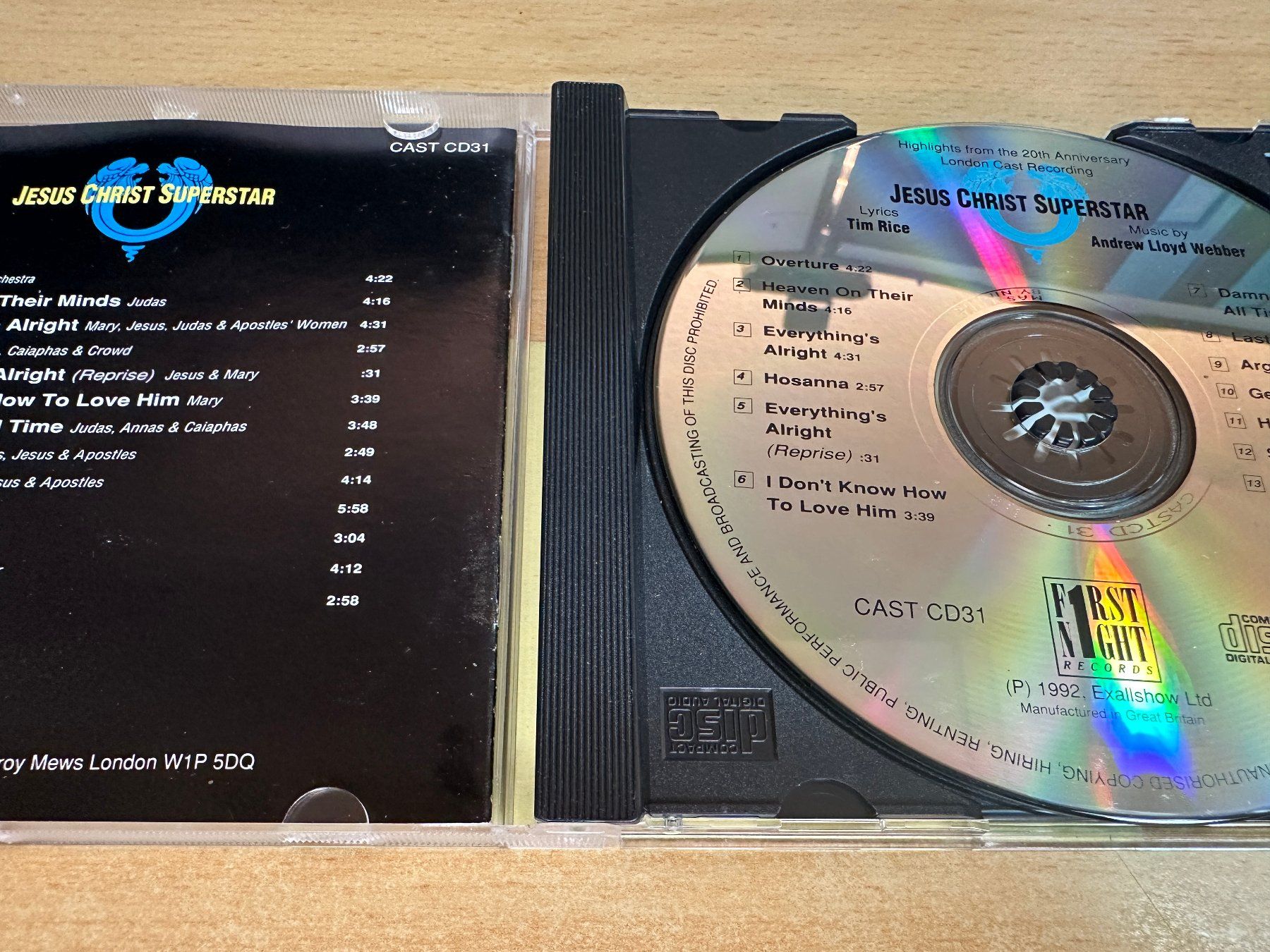 H1 Andrew Lloyd Webber And Tim Rice – Jesus Christ Superstar (Gebraucht ...