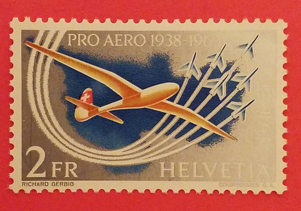 F46, Flugpostmarke, 25 Jahr Pro Aero postfrisch Kt. 5.- (Neu (gemäss Beschreibung)) in Baden für ...