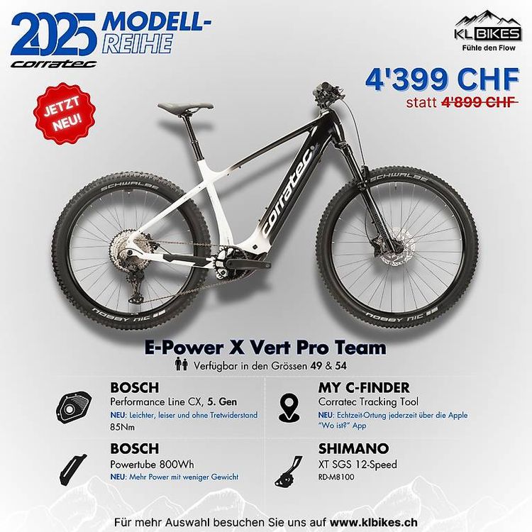 E-BIKE CORRATEC 25KM/H | BOSCH ELEKTROVELO HARDTAIL | 800WH (Gebraucht) in Tübach für CHF 3590 ...