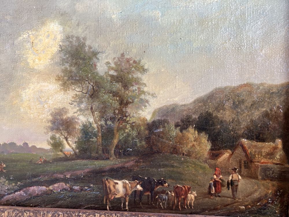 Antik Gemälde mit schöner Rahmen Öl a. Lwd.48x38cm (Gebraucht) in ...