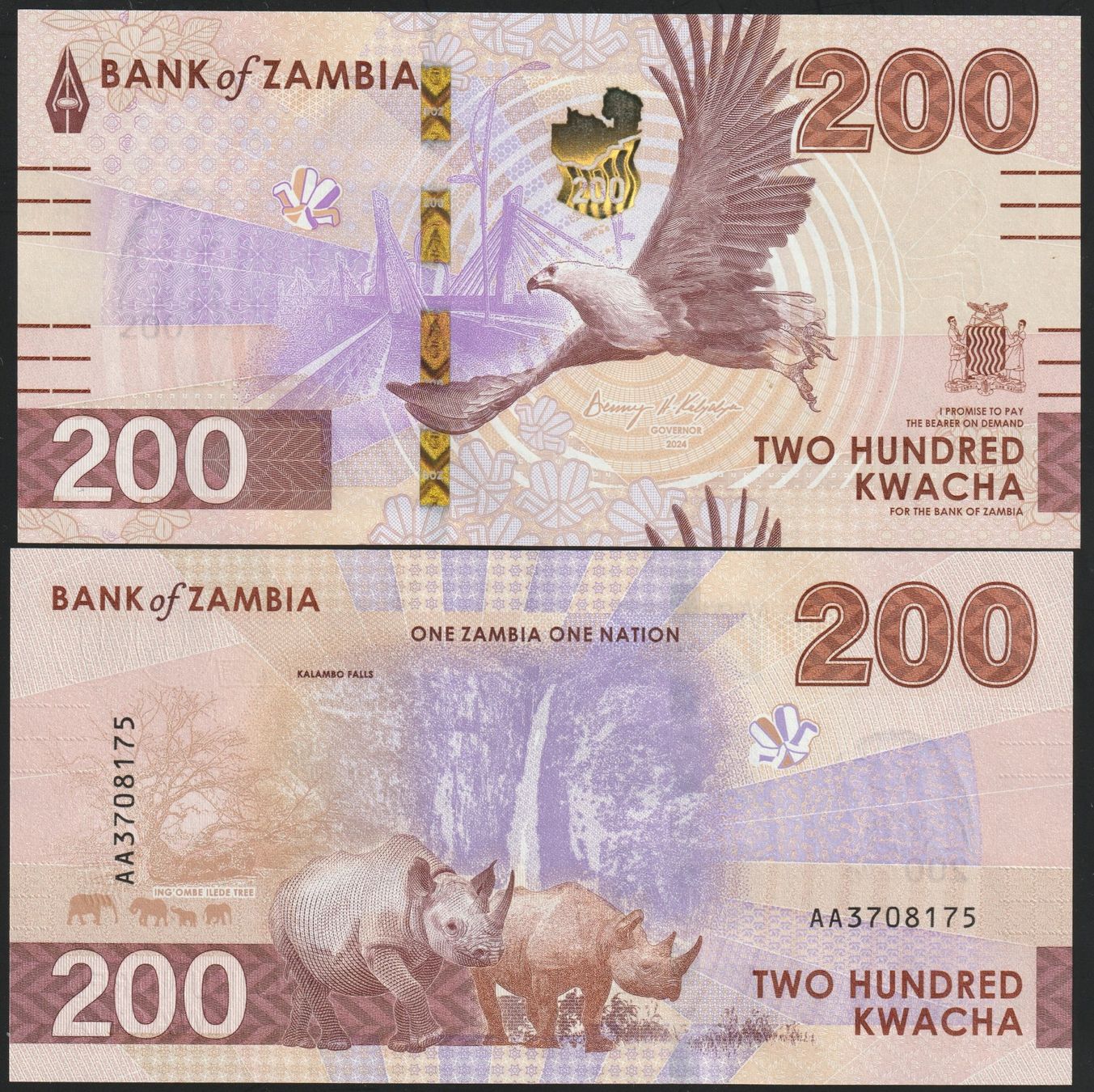 Zambia 200 Kwacha UNC 2024 (2025) (Neu und originalverpackt) in Naters ...