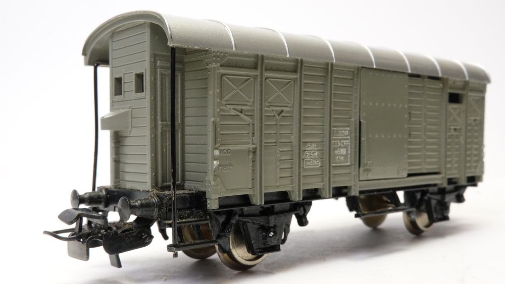 e52 Märklin SBB Güterwagen K 3 breite Vorentkupplung grau (Defekt) in ...