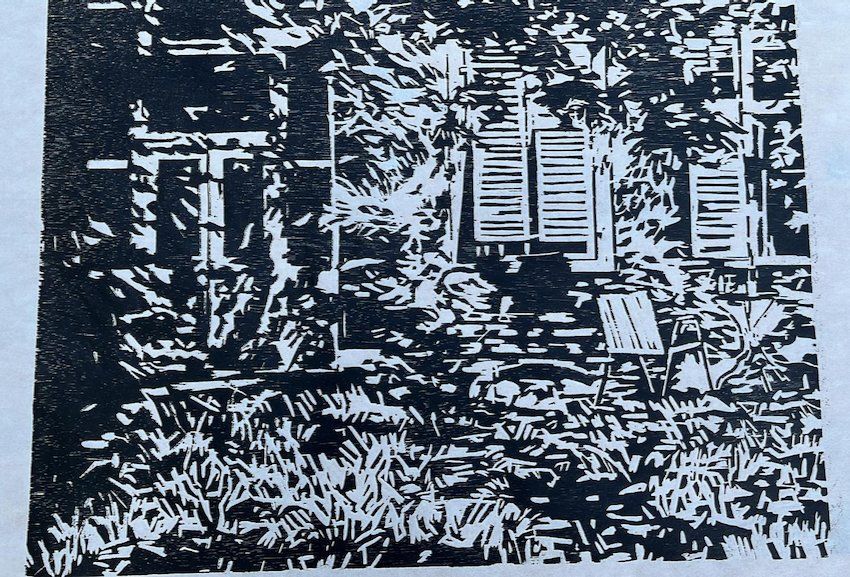 Holzschnitt im Garten von Roland Flück (ID b3464) (Gebraucht) in ...