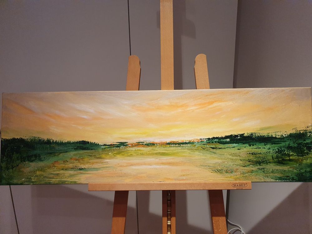 Acrylbild auf Leinwand Sunrise in Alps 100 cm (Neu und originalverpackt) in Beinwil am See für ...