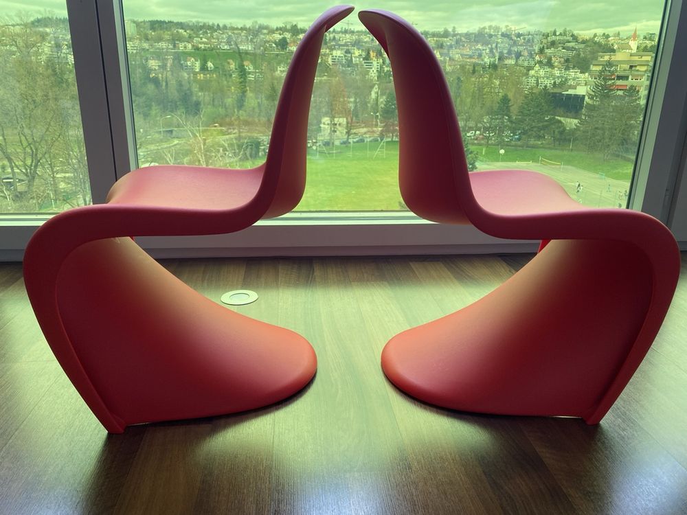 2x Vitra Panton Chair Stühle Kids rot Designklassiker (Gebraucht) in ...