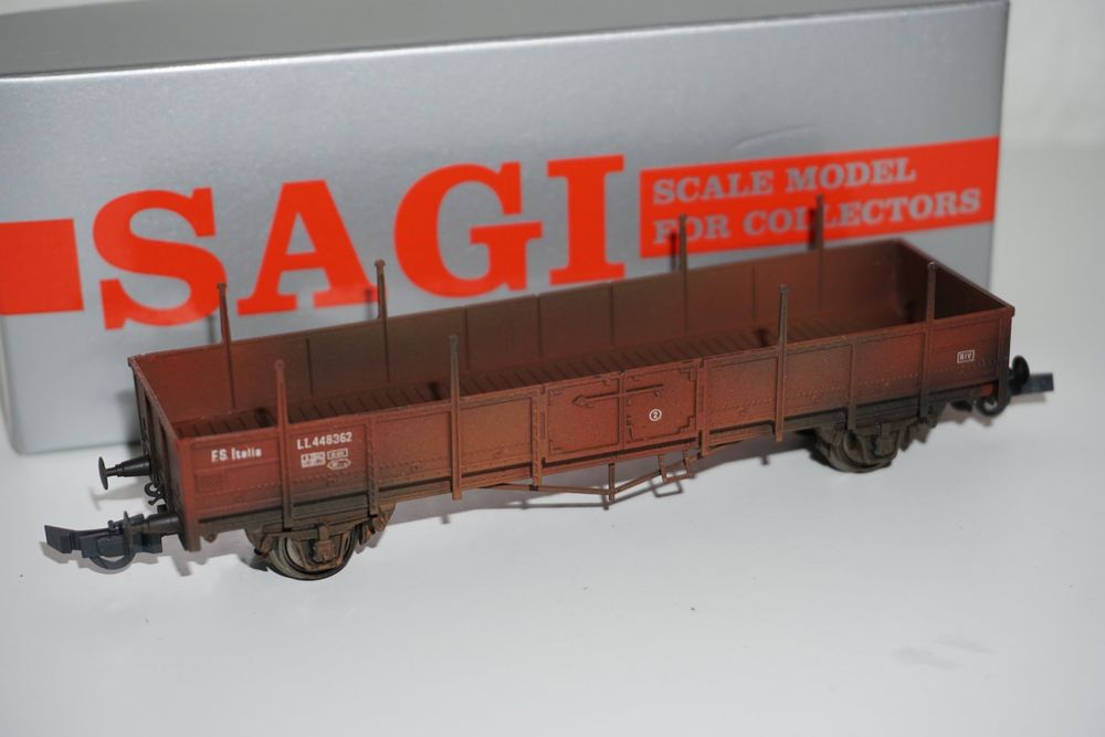 SAGI - FS Italia offener Güterwagen mit Rungen H0/DC (Gebraucht) in ...
