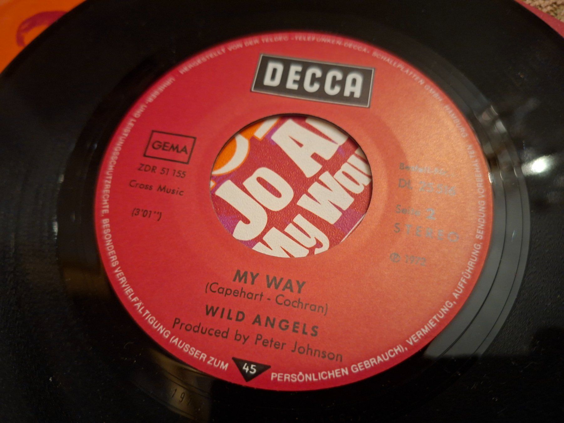 Rock 7" - Wild Angels - Jo Jo Ann My Way - 1972 (Gebraucht) in Bernex ...