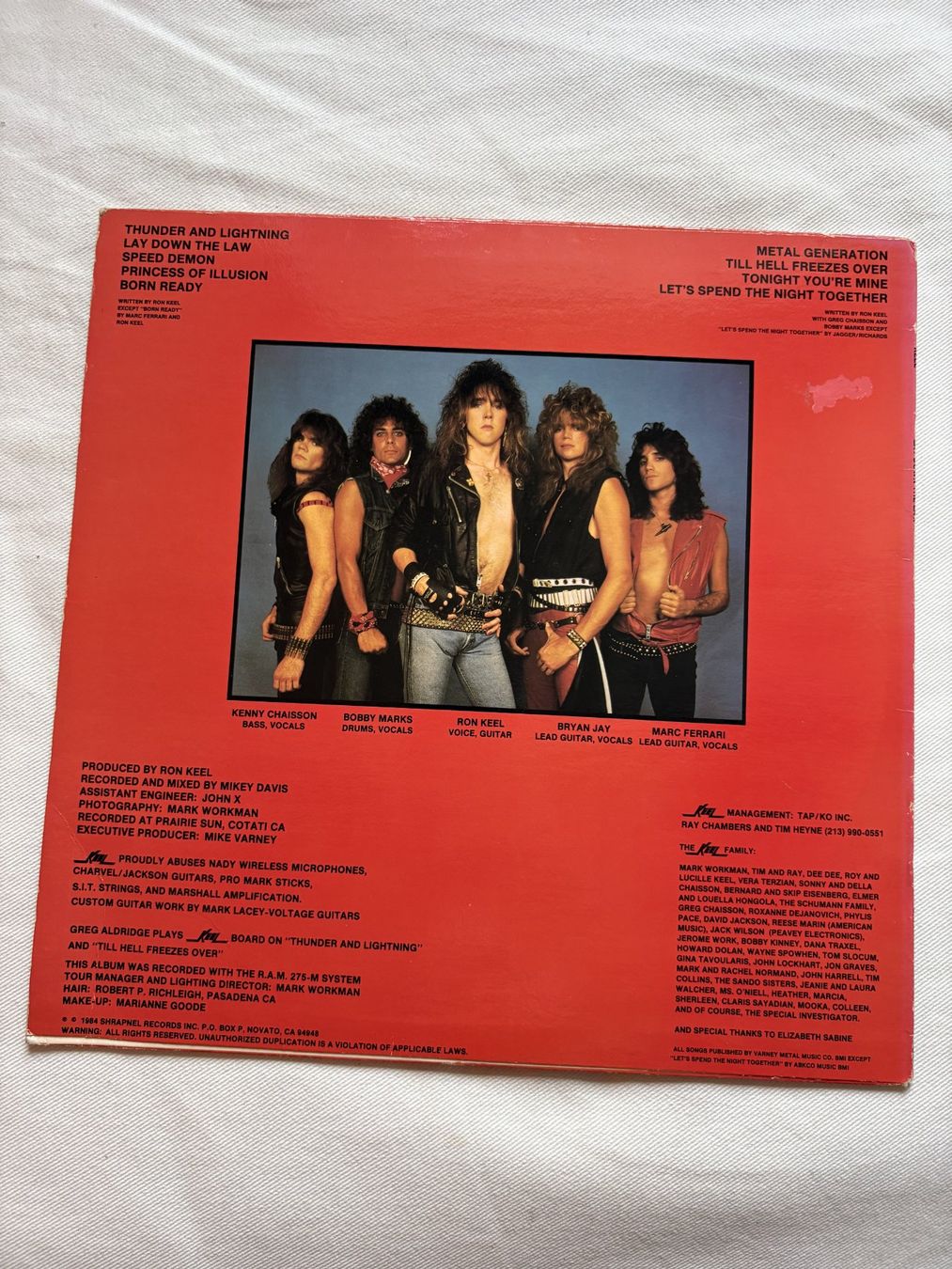 Keel - Lay Down The Law Vinyl LP original US 1984 pressing! (Gebraucht ...