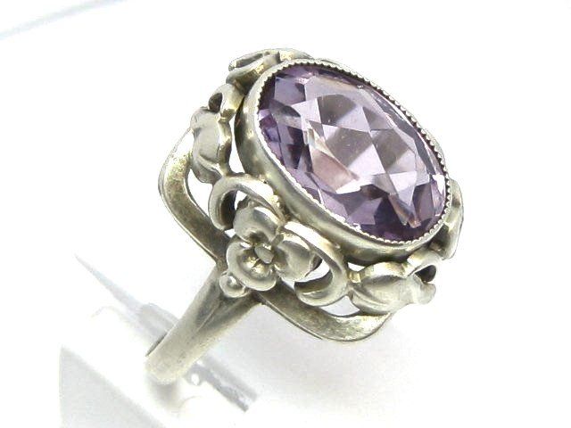 Art Deco Ring Silber 835 Amethyst antik / Gr.55 / 3.47 g | Kaufen auf ...