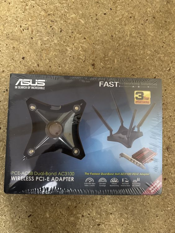 Asus PCE-AC88 Dual-Band AC3100 Wireless PCI-E Adapter (Neu und ...