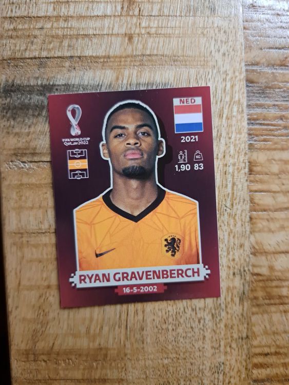WM 2022 QATAR NED 12, RYAN GRAVENBERCH, PANINI (Neu (gemäss Beschreibung)) in Aarburg für CHF 0. ...