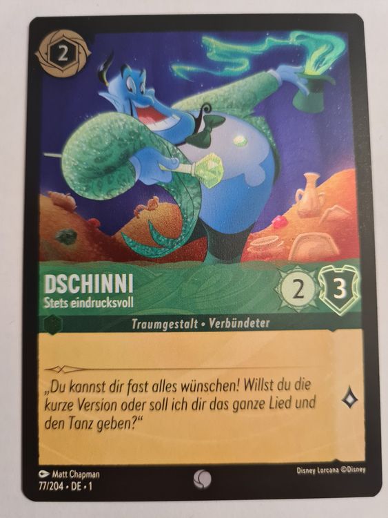 Lorcana FOIL, Dschinni - Stets eindrucksvoll, 077/204-DE-1 | Kaufen auf Ricardo