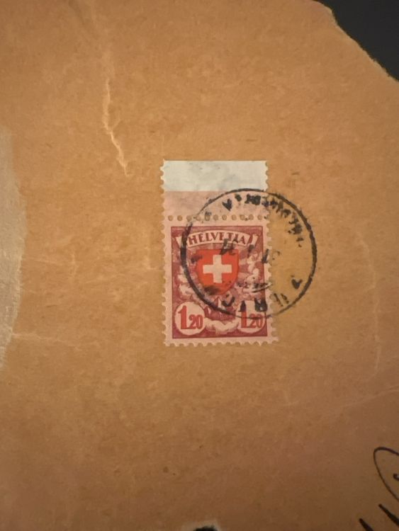 Seltene CH Briefmarke 120 Rappen Helvetia + Poststempel (Gebraucht) in ...