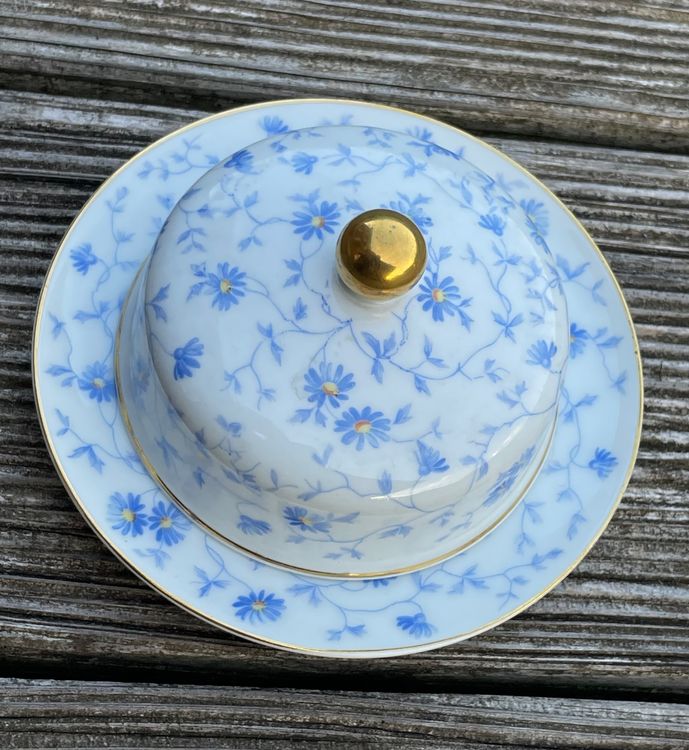 Faszinierend Butterdose Porzellan Vintage Ebenbild