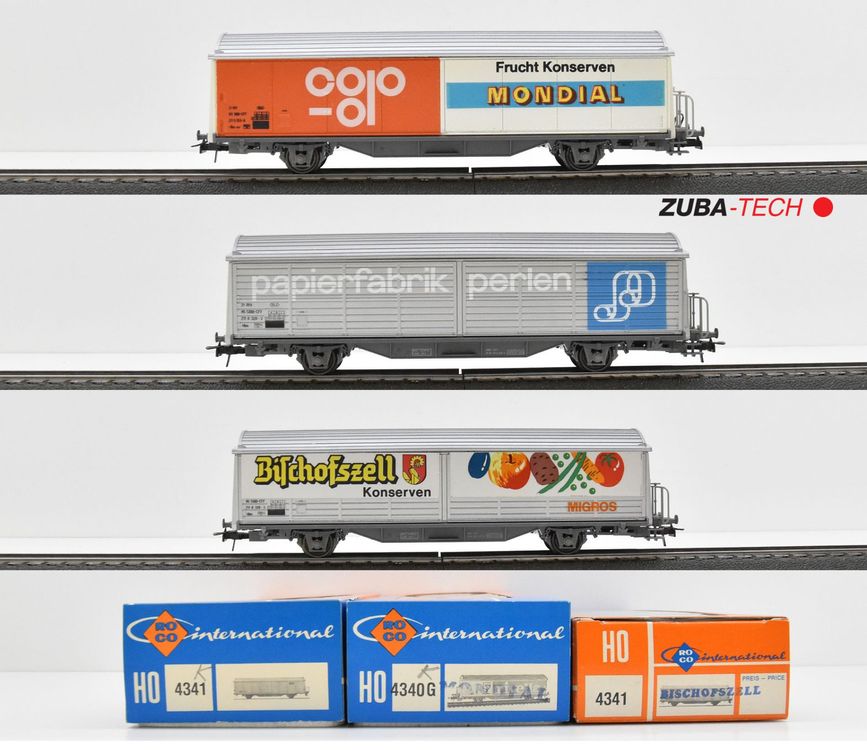 Roco 3x Schiebewandwagen der SBB H0 GS mit OVP | Acheter sur Ricardo