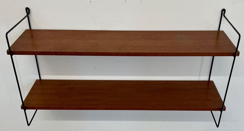 Mid Century String Regal Teak Farbig 2 Tablare Bauhaus (Gebraucht) in ...