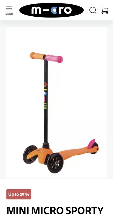 Micro Mini Scooter Roller Pink Orange | Kaufen auf Ricardo