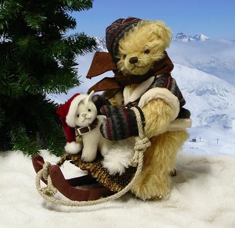 Jolly Sleigh Ride Teddy Katze Schlitten Hermann Coburg Lim50 (Neu und ...