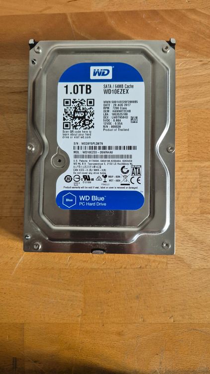 Disque dur WD Blue 1 To SATA 64 Mo Cache (Gebraucht) in Tramelan für ...