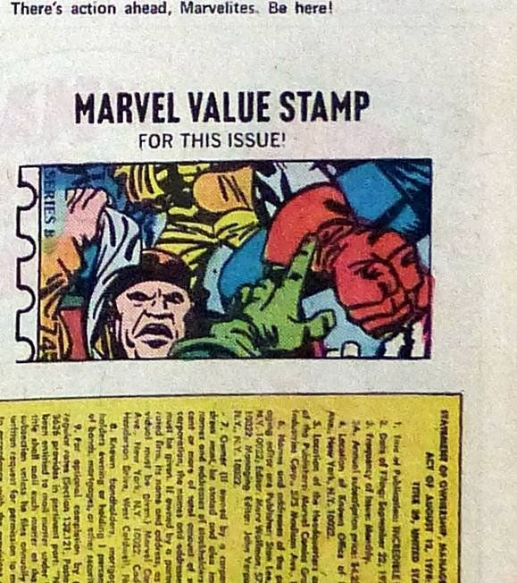 INCREDIBLE HULK 198 VS. MAN-THING MARVEL 1976 VALUE STAMP | Kaufen auf ...