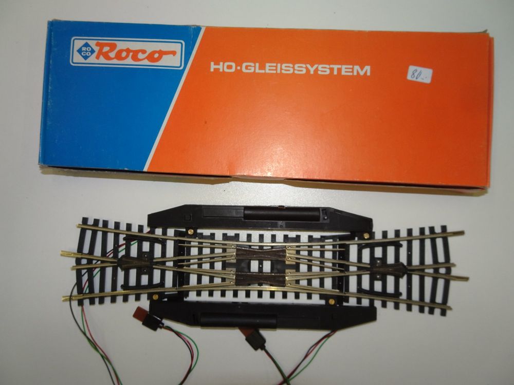 Roco Kreuzungsweiche Schienen Gleis 2-Motorig HO 42320 | Kaufen auf Ricardo