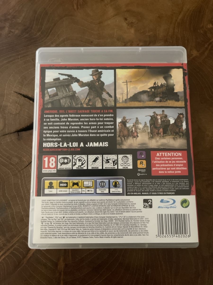 Red Dead Redemption PS3 - Aventure Western Inoubliable (Neuf (Voir ...