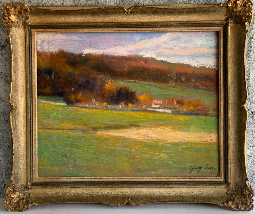Georg H. Sittig (1863-1930) Landschafts Pastell (Gebraucht) in Root für ...