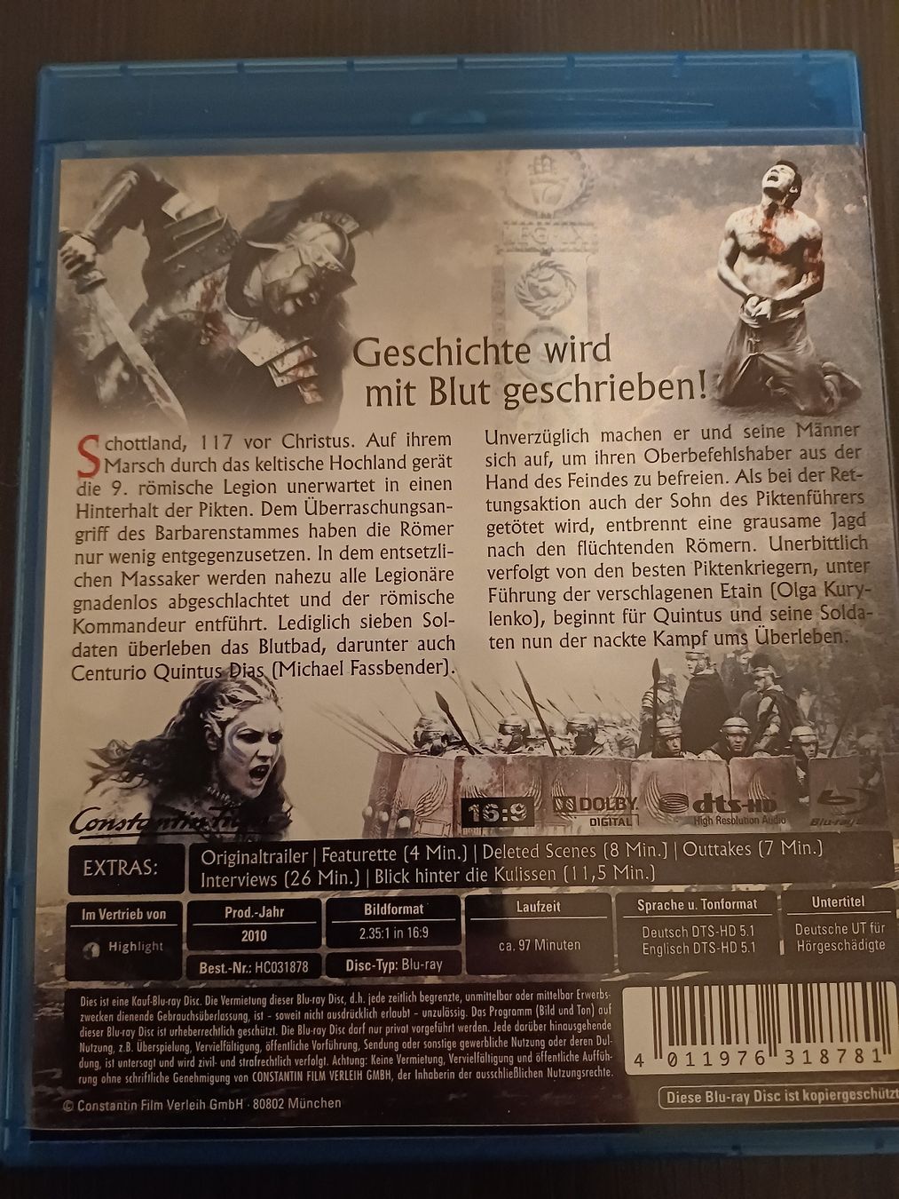 "Centurion" mit Michael Fassbender auf Blu-Ray/Top Zustand (Neu (gemäss ...